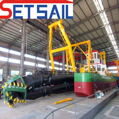 China Customizable Rexroth Hydraulic Cutter Suction Dredging Mud Boat with Diesel Engine for sale