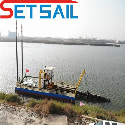China 12mm Bottom Plate Diesel Engine 10 Inch Cutter Suction Boat with Hydraulic Pump AEHKI-34 for sale