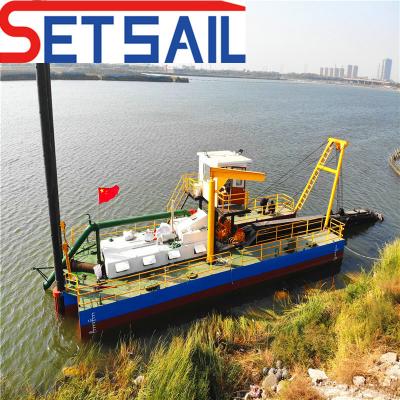 China Rexroth Hydraulic 12 Inch Cutter Suction River Sand Boat with 10mm Deck Plate CTS Slot for sale