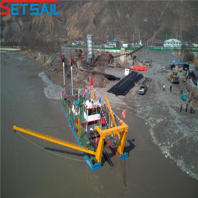 China Total Height 7m Hydraulic Winch Cutter Suction River Sand Dredger with Anchor Boom for sale