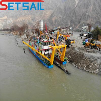 China Cummins Weichai Medium-Sized Cutter Suction Sand Dredger for Inland Waterway Cleaning for sale