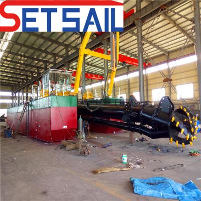 China 38m Total Length QH-D24 River Sand Pump Cutter Suction Sand Dredger with Booster Station for sale