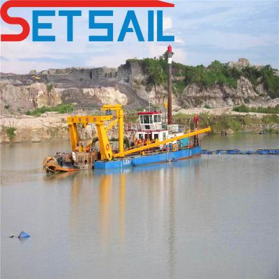 China 1800.00cm * 380.00cm * 250.00cm Hydraulic 24 Inch Cutter Suction Dredger with Depth Meter for sale