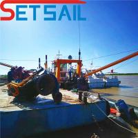 China 1800.00cm * 380.00cm * 250.00cm Hydraulic 24 Inch Cutter Suction Dredger with Depth Meter for sale