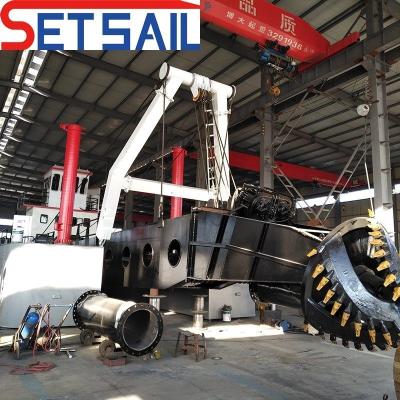 China Set Sail 24 Inch Cutter Suction Dredger with Siemens PLC 41 Meter Total Length Choice for sale