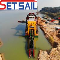 China 6 Kilometer Maximum Discharge Distance Cutter Suction River Sand Dredger with Sand Pump for sale
