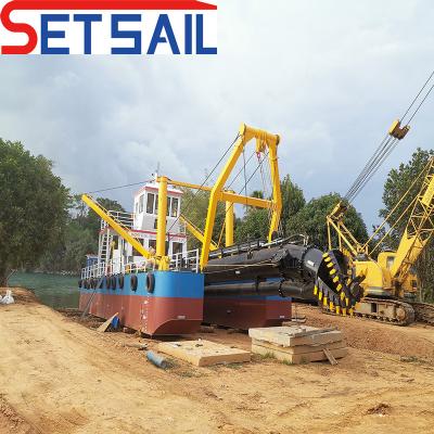 China Sea Shore Dredging Sand Cutter Suction Dredger Vessel with 120-220L/H Fuel Consumption for sale