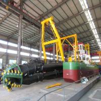 China 6 Kilometer Maximum Discharge Distance Cutter Suction Dredger with Siemens PLC System for sale