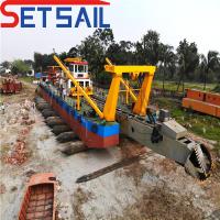 China High Capacity River Sand Hydraulic Cutter Suction Dredger 50-260kw Cutter Head Power for sale