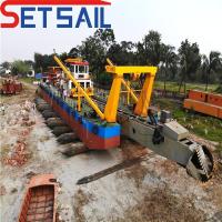 China High Capacity River Sand Hydraulic Cutter Suction Dredger 50-260kw Cutter Head Power for sale