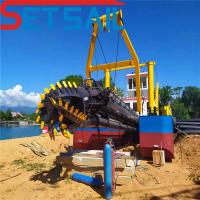 China 6 Kilometer Maximum Discharge Distance Dredging Cutter Suction Dredger for Operation for sale
