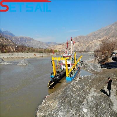 China Total Length 38m Cutter Sand Dredger with Diesel Engine and Hydraulic Water Flow for sale