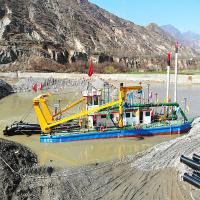 China Underwater Pump Anchor Boom Cutter Suction Dredger with Booster Station 1.2m Draft for sale