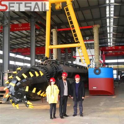 China Hydraulic Control System Diesel Engine Power Cutter Suction Sand Dredger with Cyclone for sale