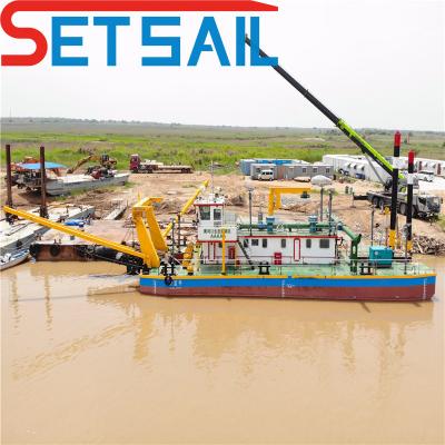 China QHCST-30 River Mud Cutter Suction Dredge Dredger with Diesel Engine Total Lenth 17m-60m for sale