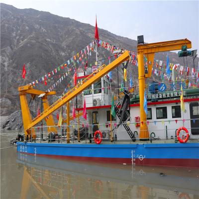 China Marine Steel Plate Cutter Suction Dredging Sand Machinery with Fuel Consuption 34L-500L for sale