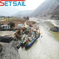 China 3500 M3 Water Flow 18 Inch Hydraulic Cutter Suction Sand Pumping Dredger Total Length 38m for sale