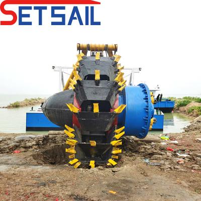 China 800m-5000m Discharge Distance Diesel Engine Power Hydraulic Control Wheel Bucket Dredger for sale