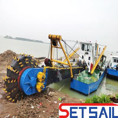 China CTS Slot Type Diesel Engine Driving Wheel Bucket Sand Pump Dredger for Hydrocyclone Sale for sale