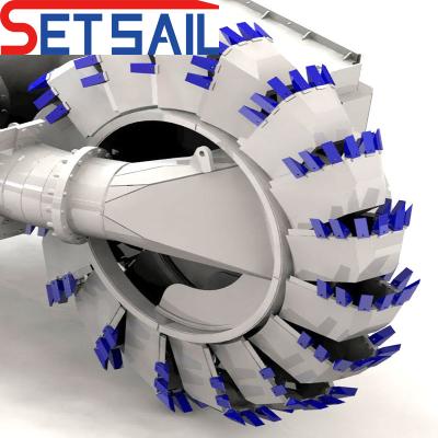 China QHWBD-12 Booster Station Wheel Bucket Sand Dredger with Anchor Boom and QHWBD-12 for sale