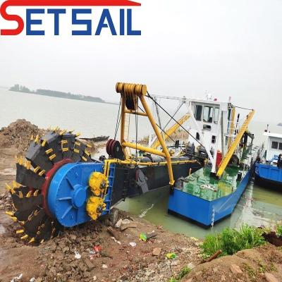 China Customized Full Hydraulic Sand Weel Bucket Dredger with and 8m-20m Dredging Depth for sale