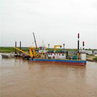 China Siemens PLC Diesel Engine Hydraulic Wheel Bucket Silt Dredger with Booster Station for sale