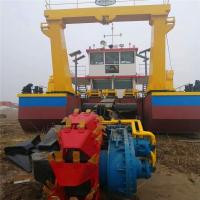 China Siemens PLC Diesel Engine Hydraulic Wheel Bucket Silt Dredger with Booster Station for sale