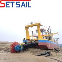 China Sand Mining Dredger with Bucket Wheel Cutter and 200mm-800mm Discharge Pipe Diameter for sale