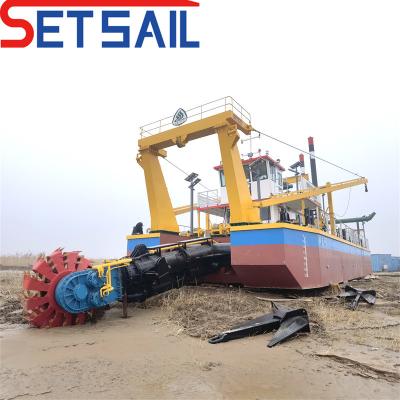 China Diesel Engine Bucket Wheel Sand Mining Dredger with 200mm-800mm Discharge Pipe Diameter for sale