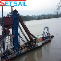 China CTN Slot Type Electric Power Chain Bucket Gold Diamond Dredger with Vibration Screen for sale