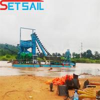 China CTN Slot Type Electric Power Chain Bucket Gold Diamond Dredger with Vibration Screen for sale