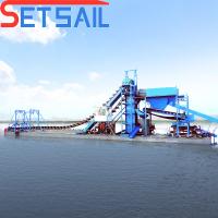 China 37kw-150kw High Capacity Chain Bucket Gold and Diamond Dredger with Customized Design for sale