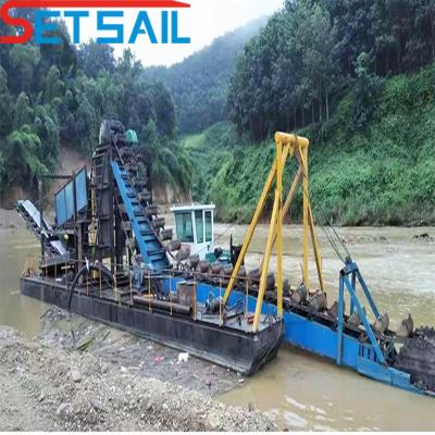China 37kw-200kw Digging Main Motor Power Chain Bucket River Mining Dredger for Gold and Diamond for sale