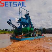 China Dredging Power 37kw-150kw Chain Bucket Gold Dredger for Mining River Diamond Machinery for sale