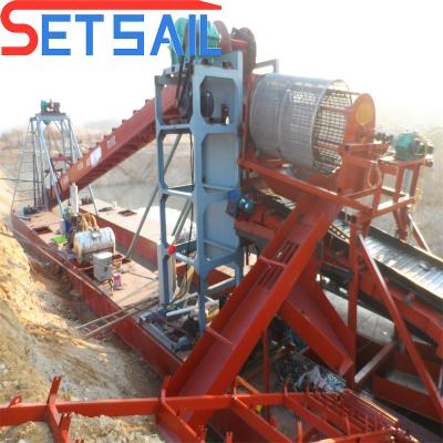 China 7.5kw-100kw Lifting Motor Power Chain Bucket Gold Dredger for River Digging Operation for sale