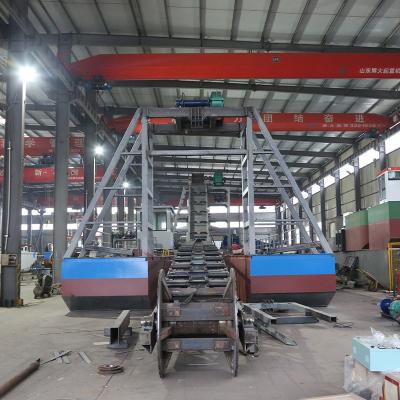 China 4kw X 3-10kw X3 Migration Device High Capacity Chain Bucket Sand and Gold Dredger for sale