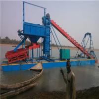 China 4kw X 3-10kw X3 Migration Device High Capacity Chain Bucket Sand and Gold Dredger for sale