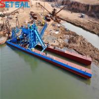 China 60-500 Cubic Meter Capacity River Diamond Bucket Chain Gold Dredger with Centrifuge for sale