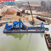 China 60-500 Cubic Meter Capacity River Diamond Bucket Chain Gold Dredger with Centrifuge for sale