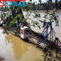 China Electric Motor Chain Bucket River Gold Dredger with 1.4mx1.2m-2.6mx1.5m Drum Screen for sale