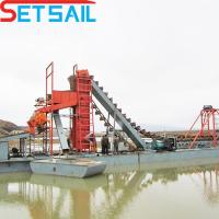 China Electric Motor Chain Bucket River Gold Dredger with 1.4mx1.2m-2.6mx1.5m Drum Screen for sale