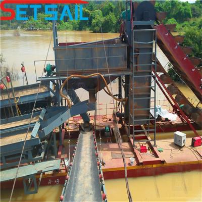 China Chain Bucket Gold Dredging Machine for River and Lake Package Gross Weight 120000.000kg for sale
