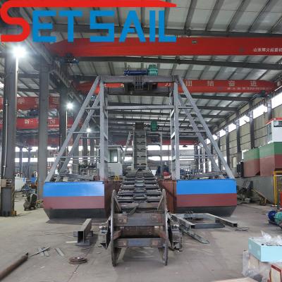 China 7.5kw-20kw Injection Pump Power Full Bucket Chain River Gold and Diamond Mining Equipment for sale