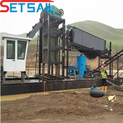 China Bucket Chain Gold and Diamond Mining Equipment with 4kw*3-15kw*3 Migration Device Quantity for sale
