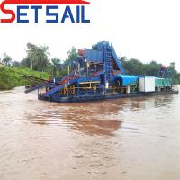 China Total Length 24m-38m River Mining Diamond Dredger with Chain Bucket and Centrifuge for sale