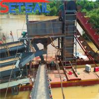 China 7.5kw-100kw Lifting Motor Power High Capacity Bucket Chain Gold and Diamond Dredger for sale