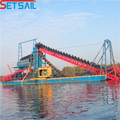 China 37kw-200kw Digging Main Motor Power Chain Bucket River Diamond Dredger for Lake Gold for sale