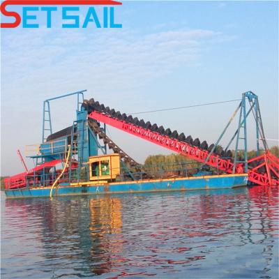 China 1.4mx1.2m-2.6mx1.5m Drum Screen Length and Diameter Chain Bucket River Mining Dredger for sale