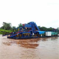 China High Capacity Bucket Chain River Gold Dredger QHCBD-5 with Diamond Jigging Equipment for sale