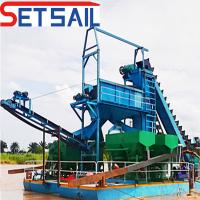 China 37kw-200kw Digging Main Motor Power Chain Bucket River Mining Dredger for Lake Diamond for sale